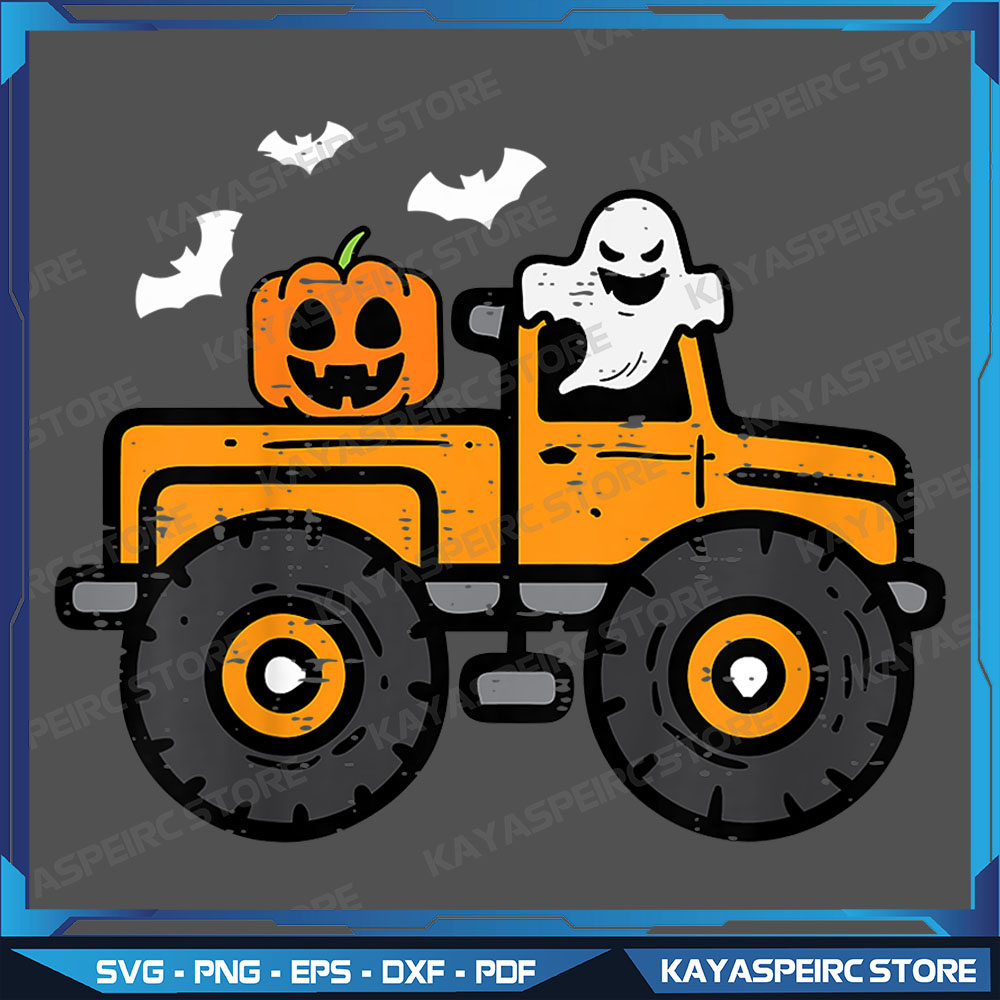 Monster Truck Ghost Pumpkin Halloween Costume Png, Monster t | Inspire ...