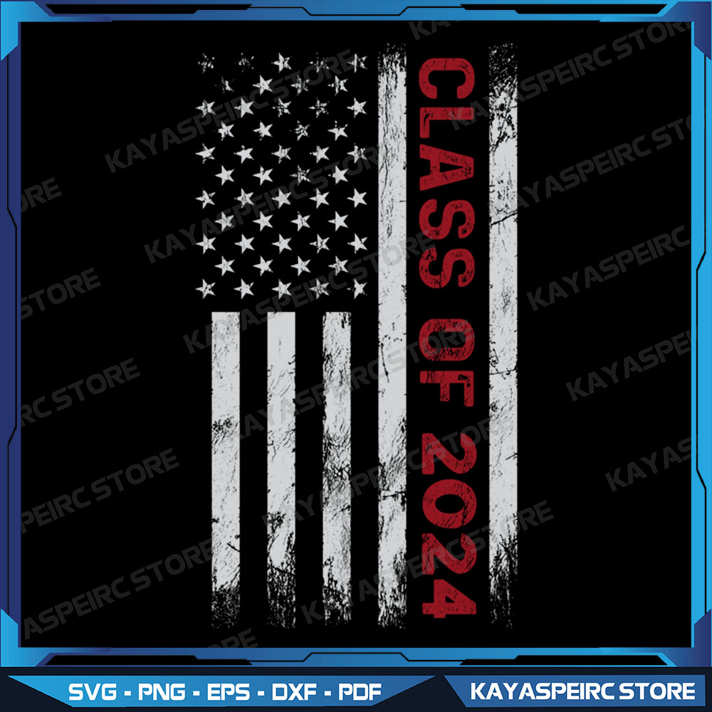 Senior Class of 2024 American Flag Graduation 24 Graduate Pn | Inspire ...