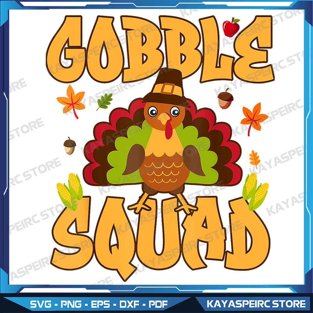 Gobble Squad Turkey Design - Gobble Squad Png, Gobble Squad | Inspire ...