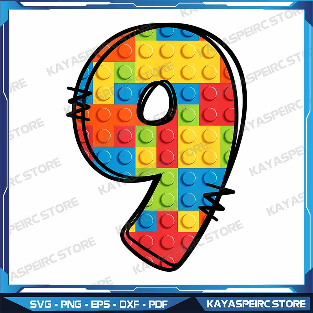 9 Year Old Blocks Building Master Builder 9th Birthday Png, | Inspire ...