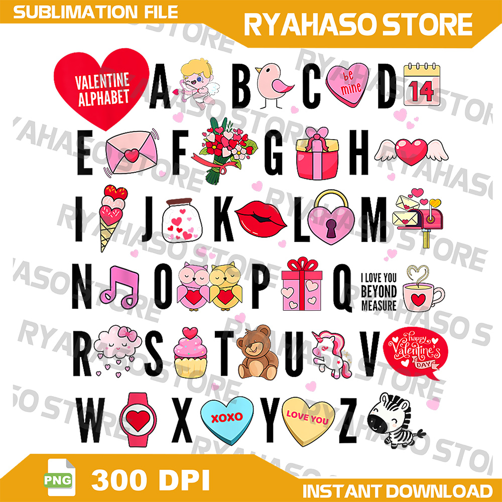 Funny Valentine Alphabet Pre-K Kindergarten Teacher Student - Inspire ...