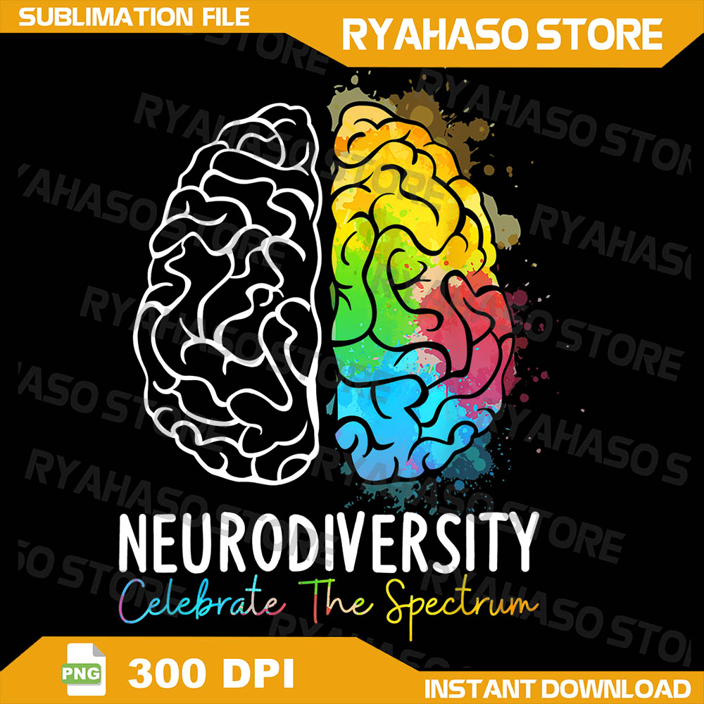 Neurodiversity Png, Autism Spectrum ASD ADHD Rainbow Brain P | Inspire ...