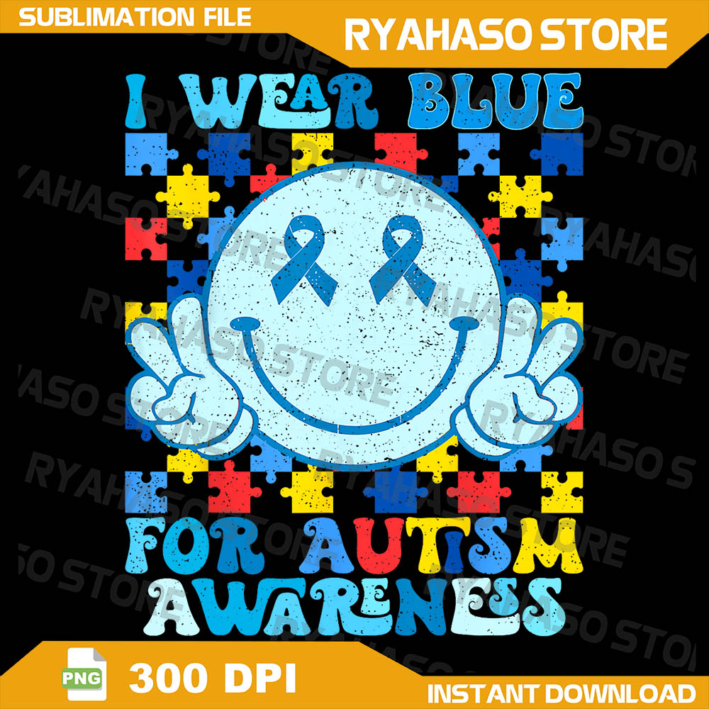 I Wear Blue for Autism Awareness Month Autism Png, Autism aw | Inspire ...