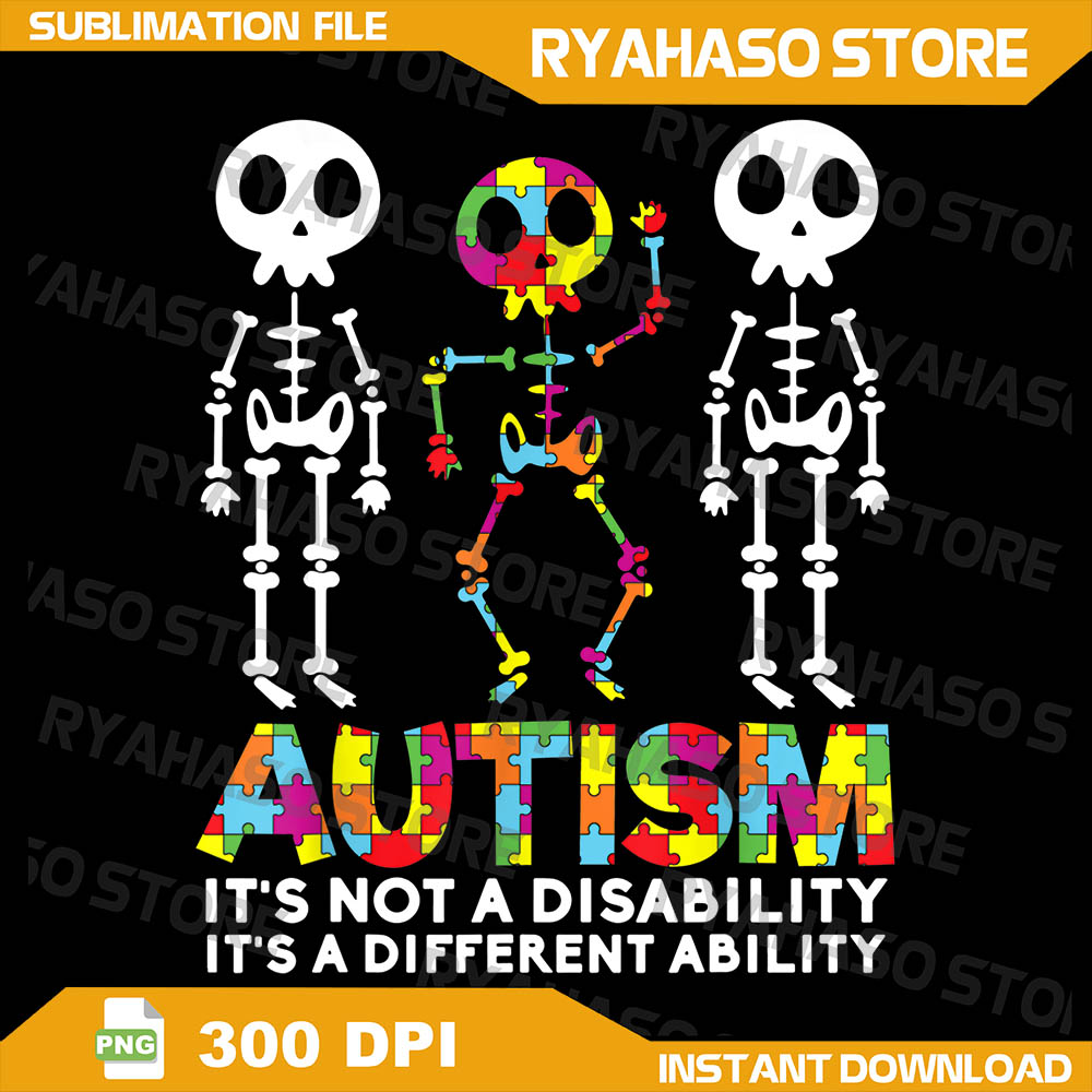 Skull Dance Autism Awareness Autism Png,Skeleton Autism Png, | Inspire ...
