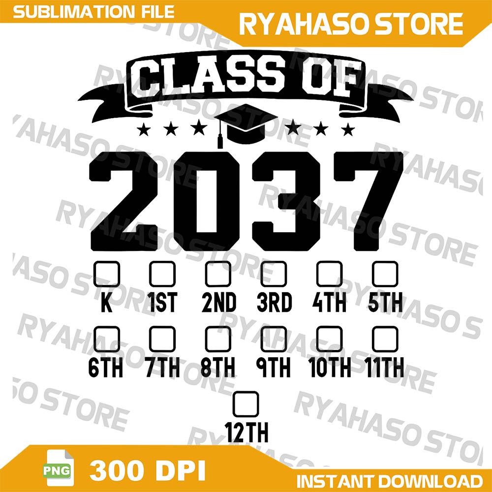 Kindergarten Class of 2037 First Day of School Check Mark Pn | Inspire ...