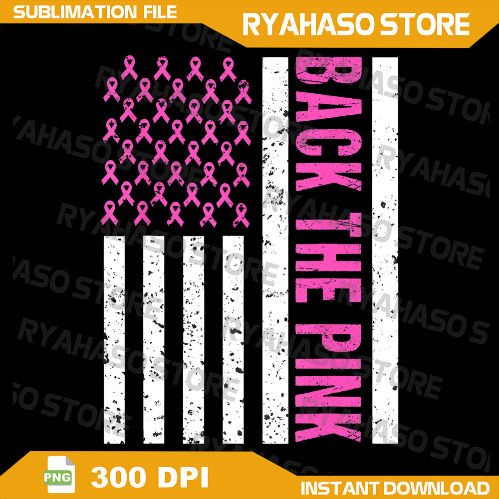 Back The Pink Breast-Cancer-Awareness Flag Png, Breast Cance | Inspire ...