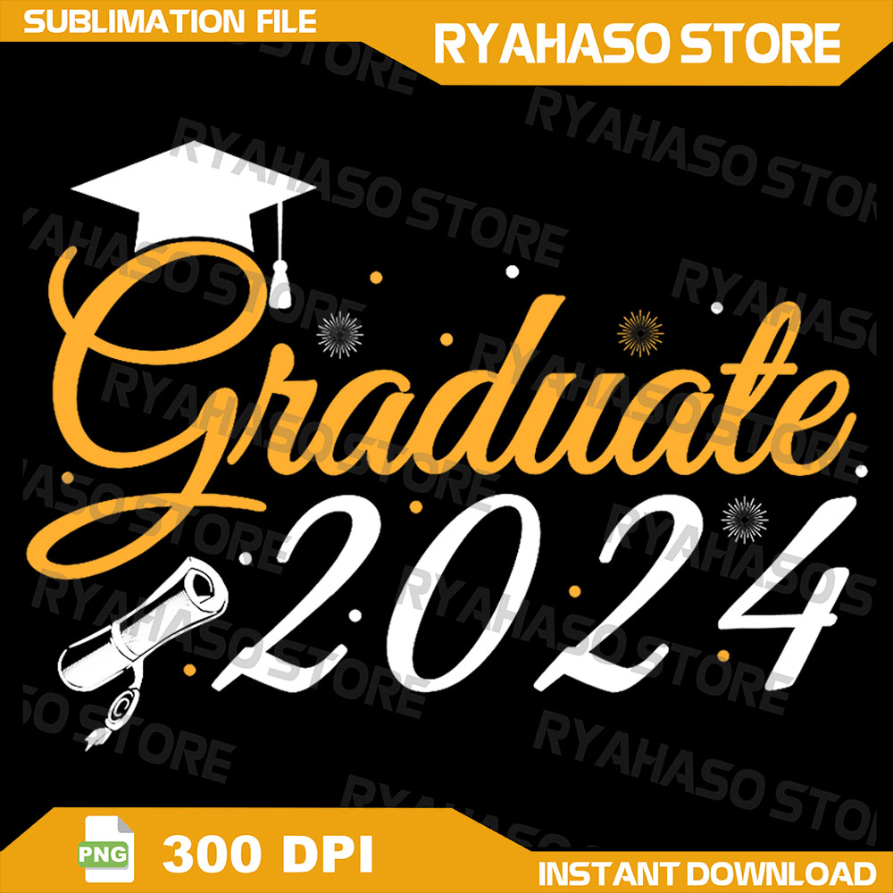 Graduate 2024 Png, Senior Stuff Class Graduation Party Png, | Inspire ...
