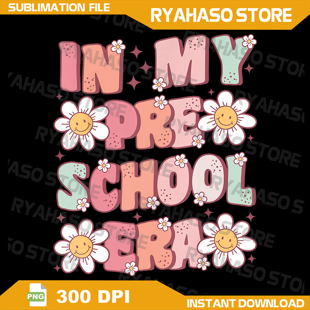 In My Preschool Era Retro, Cute Groovy Pre K Back to School | Inspire ...