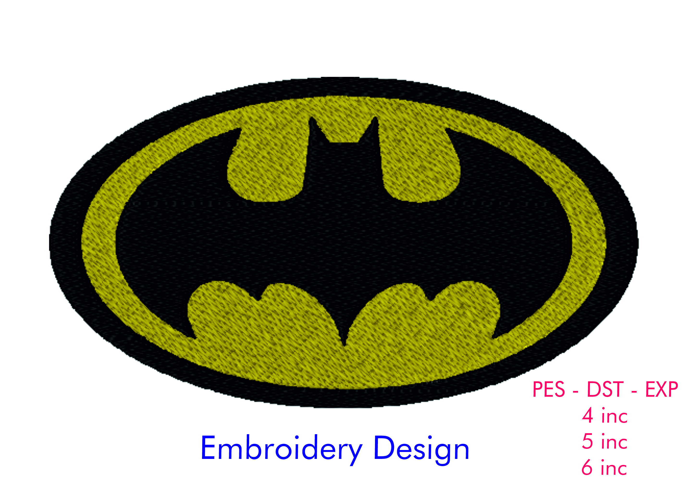 Batman Embroidery Design, Bat Embroidery Design, Superhero E | Inspire ...