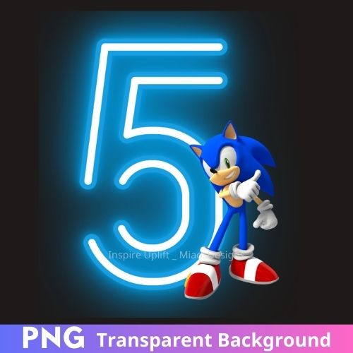 Sonic The Hedgehog 5th Birthday PNG Transparent Image | Inspire Uplift