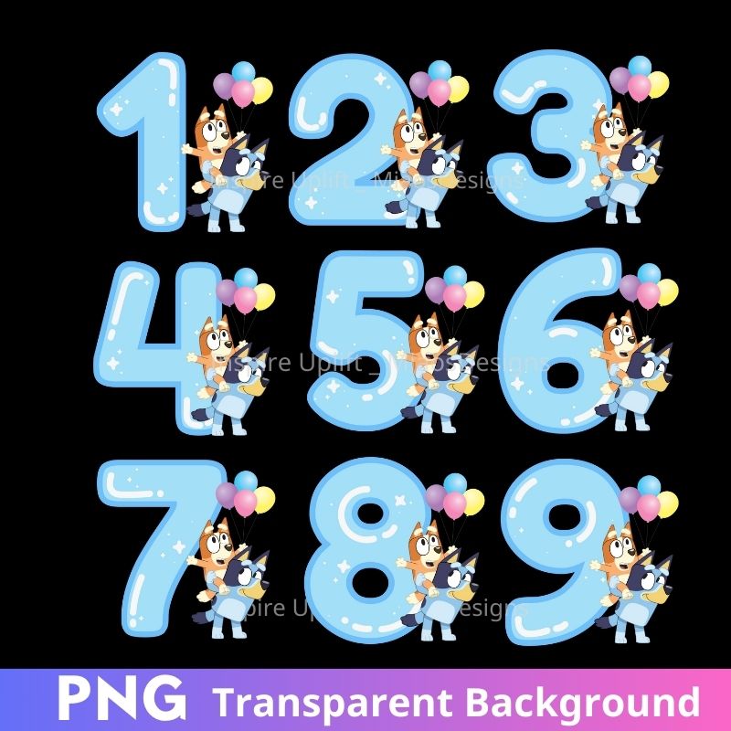 Bluey Birthday Boy PNG Transparent Image Clipart - Inspire Uplift