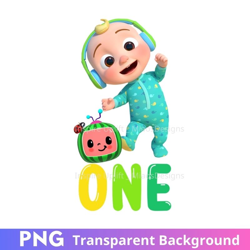 Cocomelon JJ Baby One 1st PNG Transparent Image | Inspire Uplift