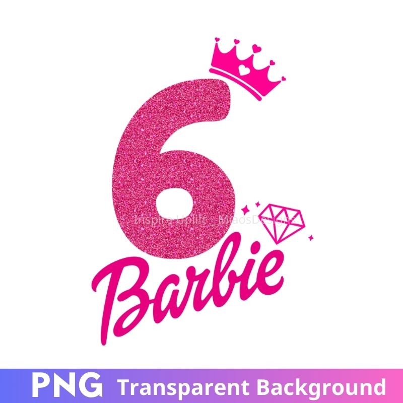 Barbie 6th Birthday Party PNG Clipart Image Six | Inspire Uplift