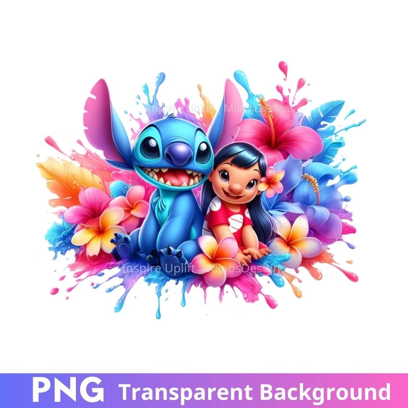 Stitch and Lilo PNG Image Clipart Transparent - Inspire Uplift