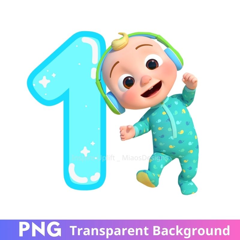 Cocomelon Baby JJ 1st Birthday Party PNG Image One | Inspire Uplift