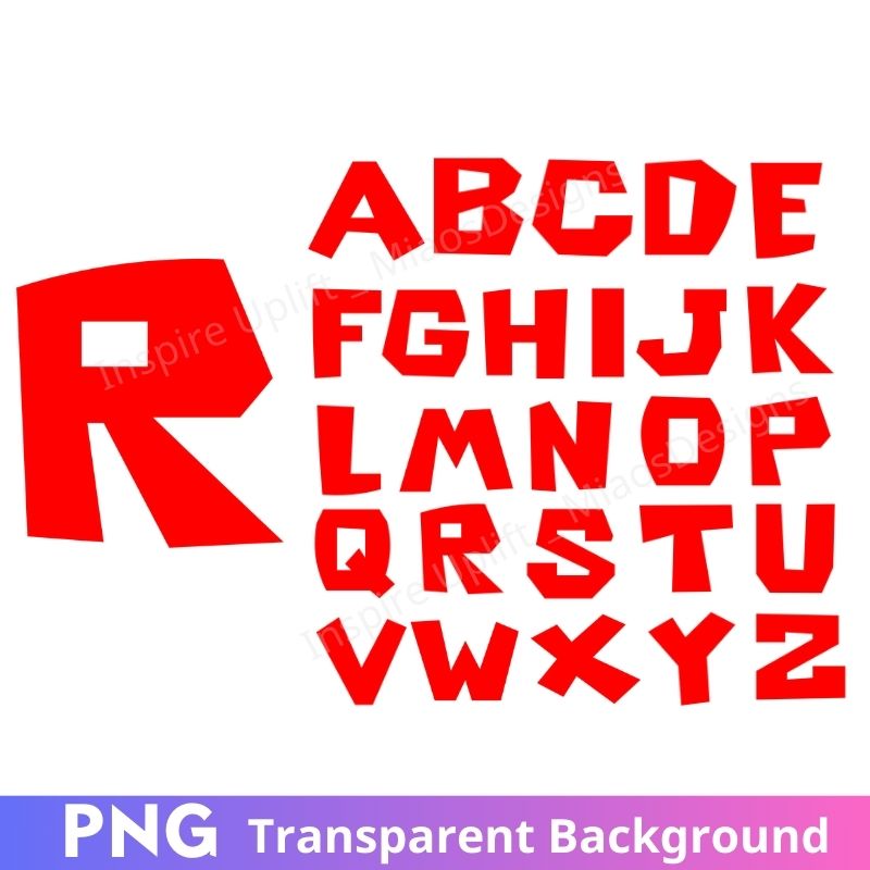 Roblox Style Font Alphabet A to Z PNG images Transparent | Inspire Uplift