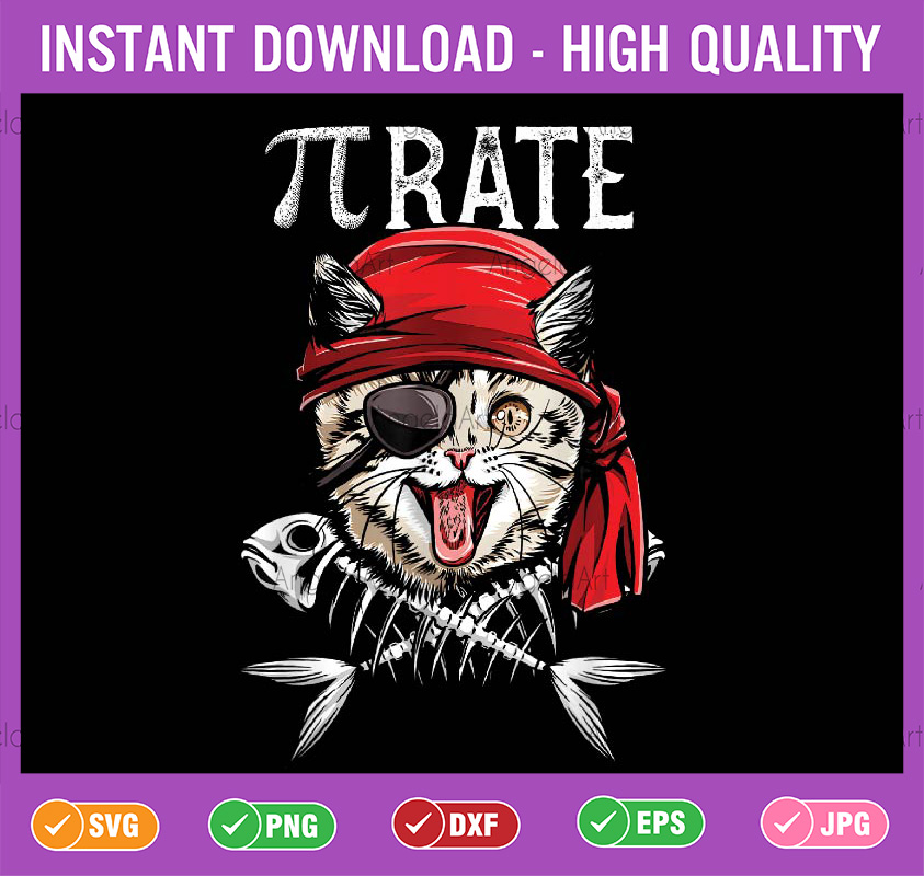 Funny Happy Pi Day Math Science Cat Pirate Png, Math Symbols | Inspire ...