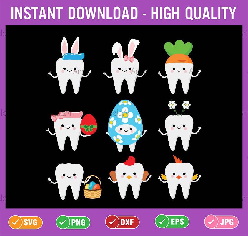Easter Dentist Png, Funny Rabbit Bunny Tooth Dental Hygienis - Inspire ...