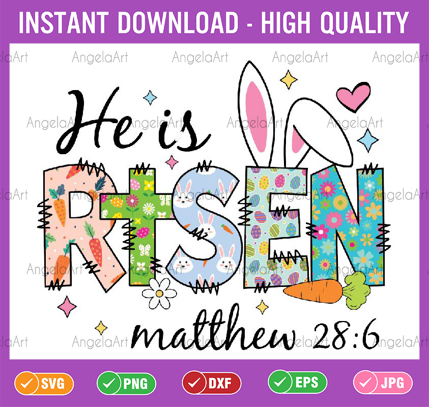 He is Risen Jes-us Ch-ris-tian Bunny Png, Happy Easter Je-su - Inspire ...