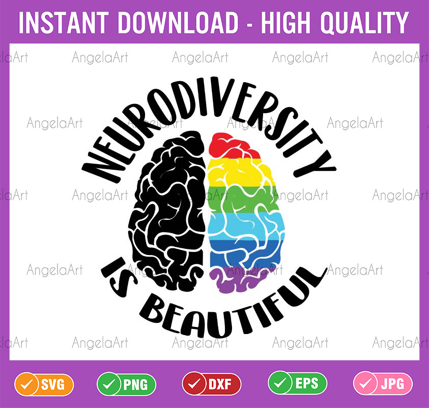ADHD Autism Awareness Neurodiversity is Beautiful Svg, Embra | Inspire ...