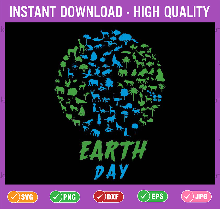 Earth Day Animal Svg, Retro Groovy earth Svg, Earth Day Png, - Inspire ...