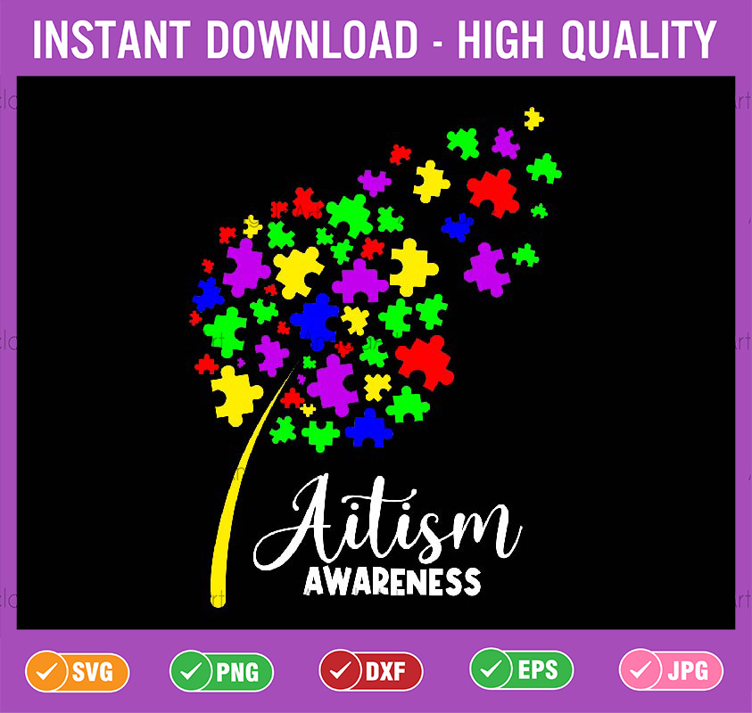 Autism Awareness Acceptance ASD ADHD Svg, Autism Mom Puzzle | Inspire ...