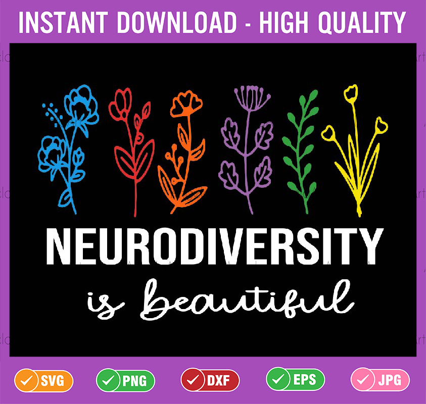 Autism Awareness Acceptance Neurodiversity Is Beautiful Svg, - Inspire ...