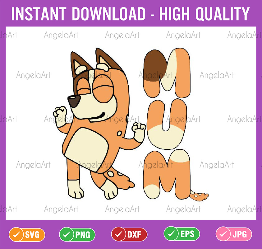 Bluey Family Svg, Bluey Mum Era Svg, Bluey Era Cartoon Svg, | Inspire ...