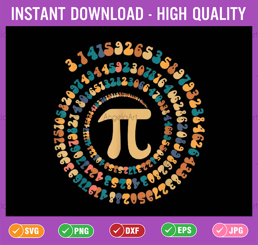 Happy Pi Day Mathematic Math Teacher Gift Spiral Pi 3.14 Png | Inspire ...
