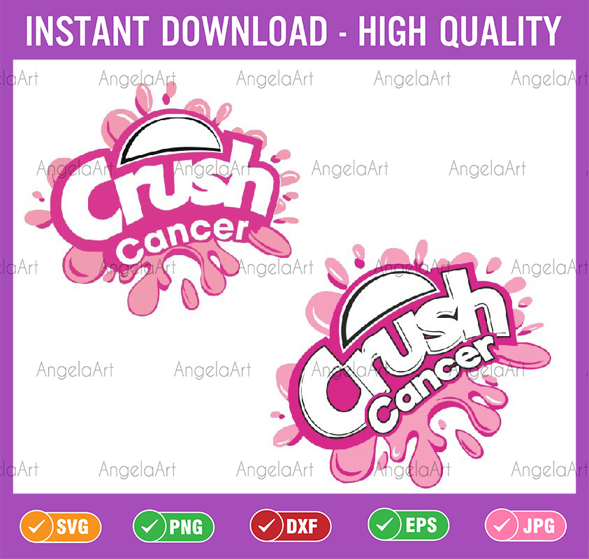 Crush Breast Cancer Svg, Cancer Awareness Svg, Crush Cancer | Inspire ...