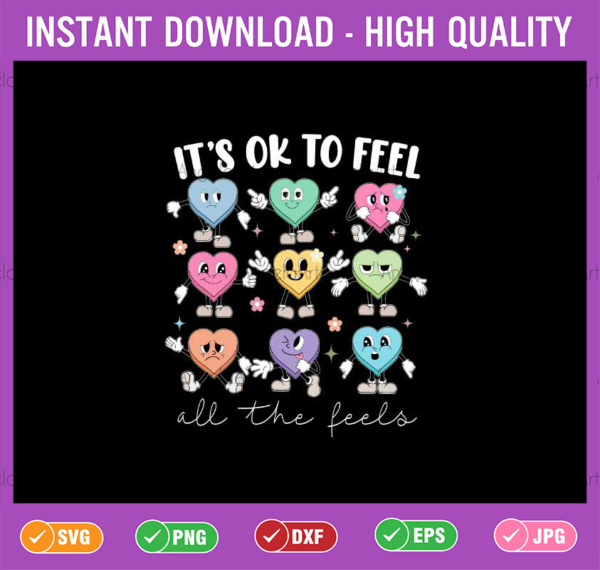 Feel All The Feels School Counselor Valentine Mental Health - Inspire ...