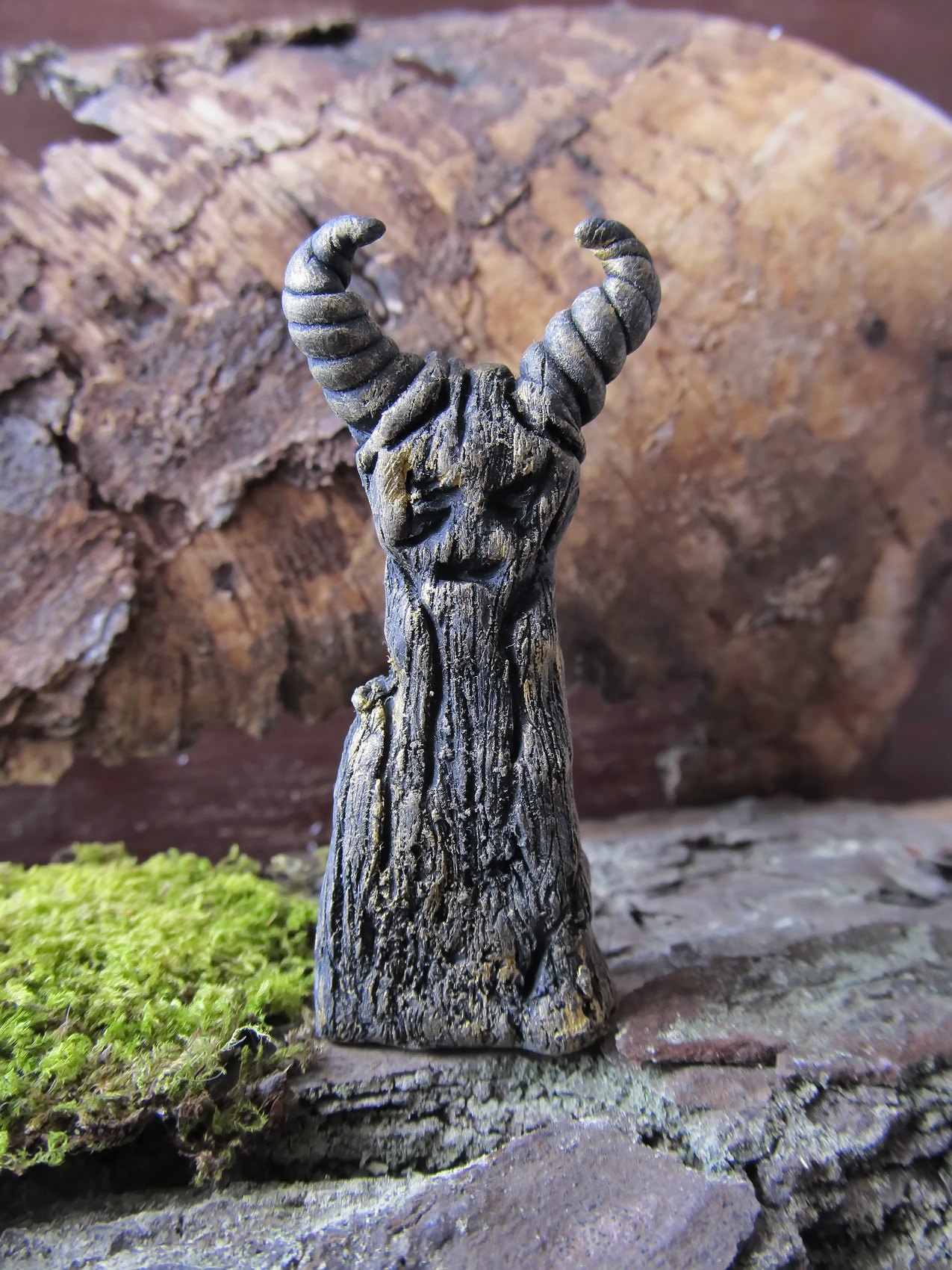 Horned God Demon figurine Pagan Altar Decor Pocket Statue | Inspire Uplift