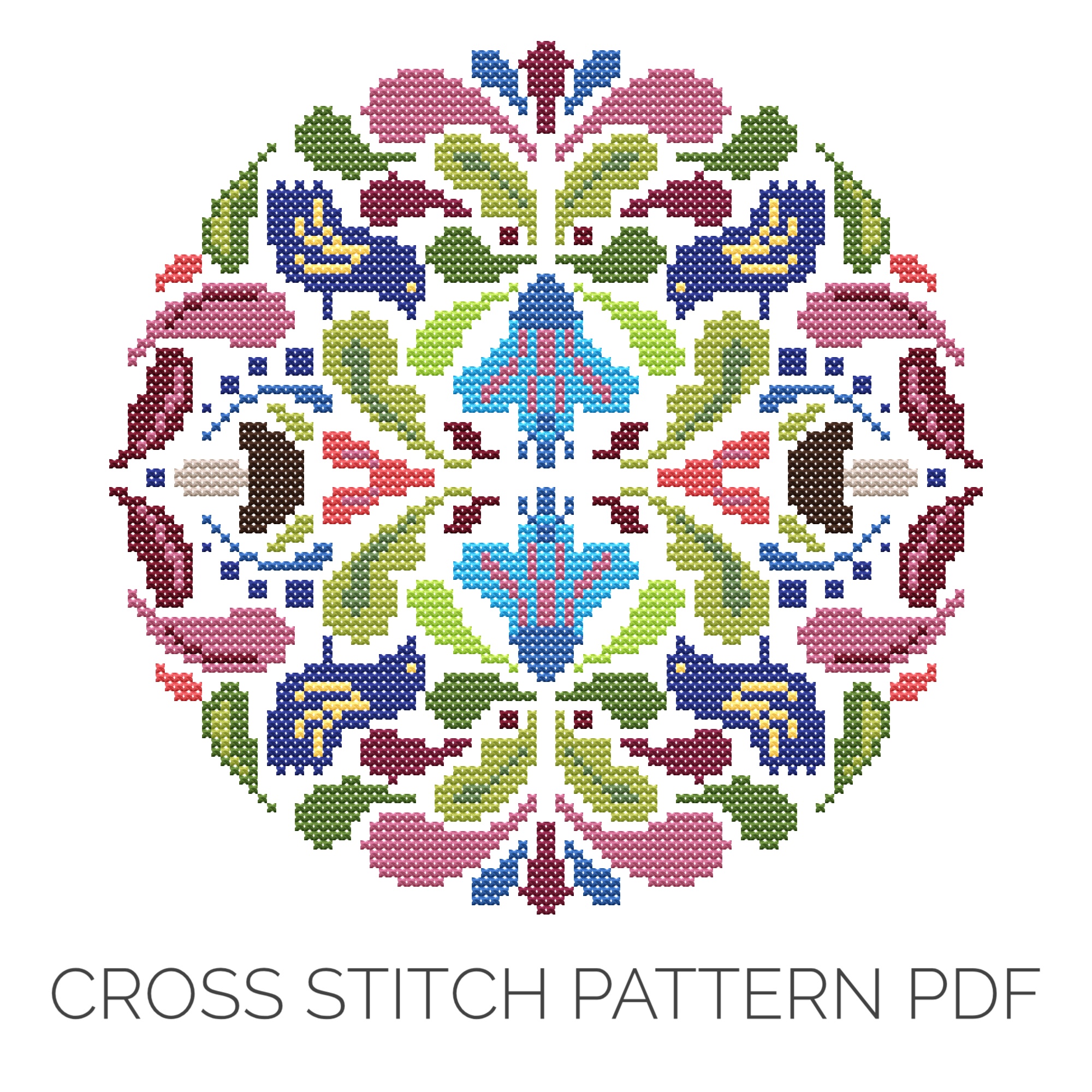 Cross Stitch Mexico Folk Art | Inspire Uplift