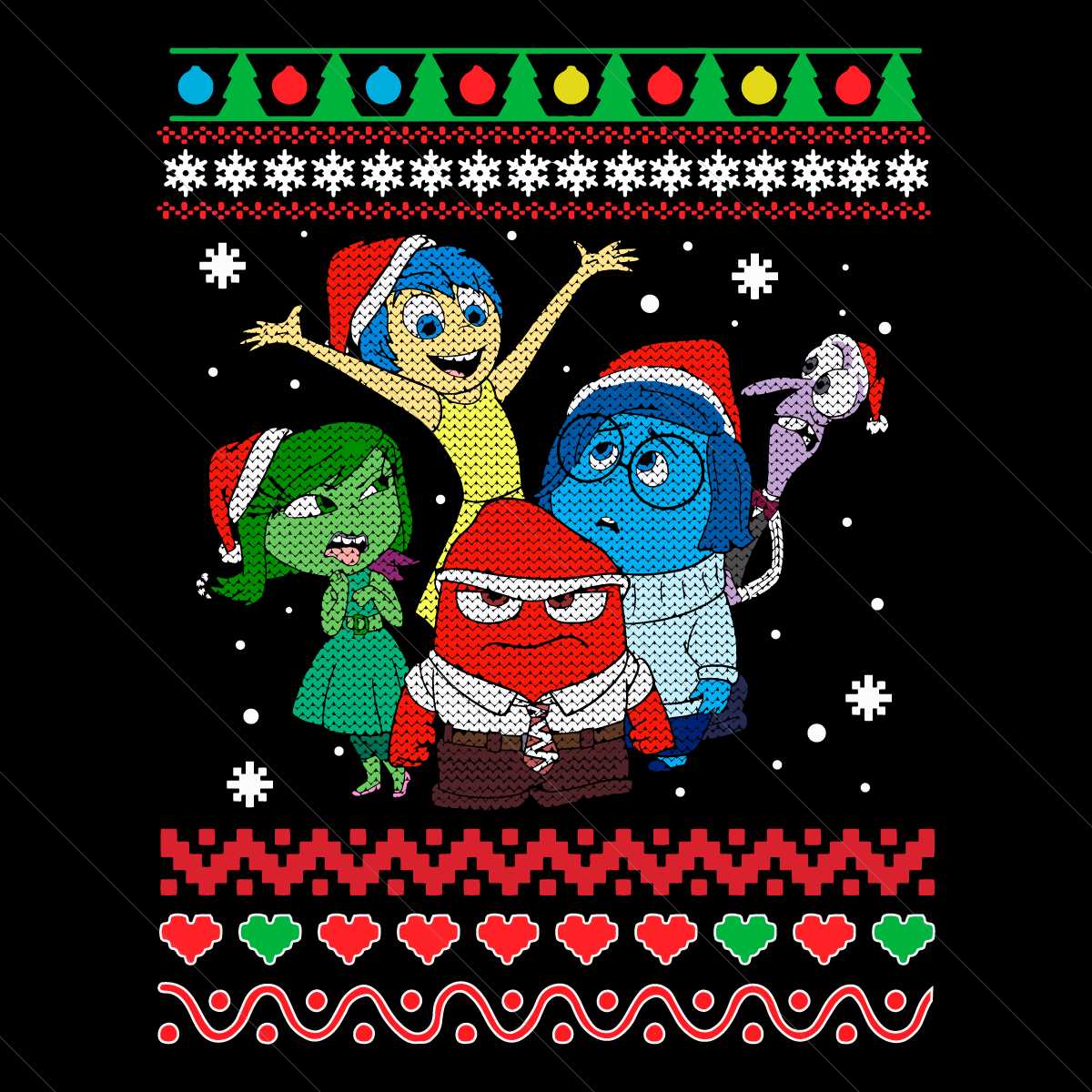 Disney Inside Out Characters Cute Christmas SVG Cricut Files | Inspire ...