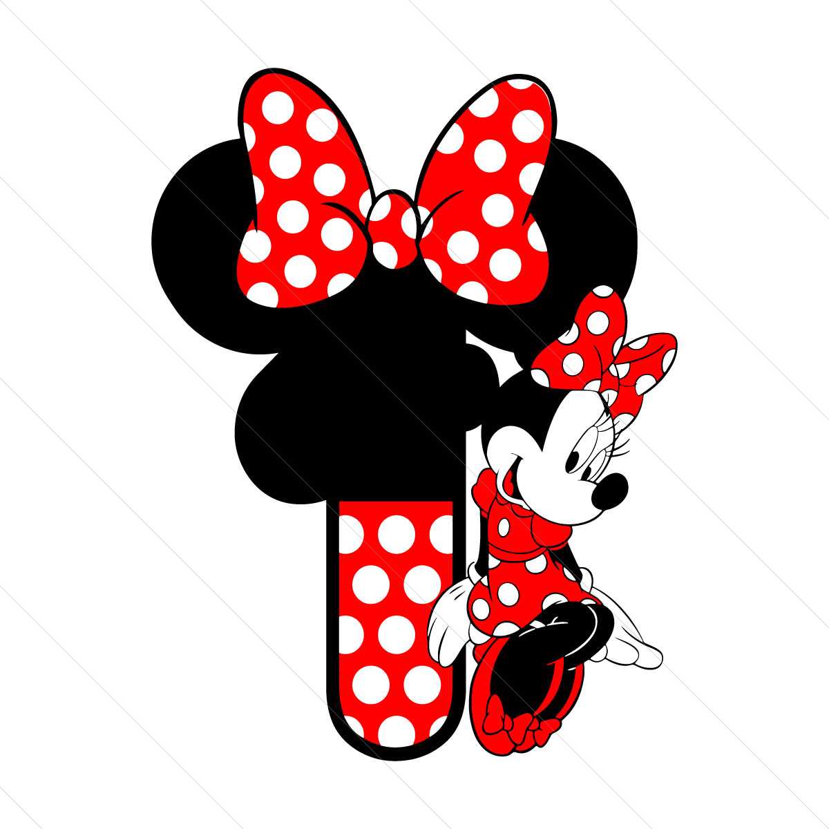 Happy Birthday Minnie Mouse SVG, Number One Minnie SVG | Inspire Uplift