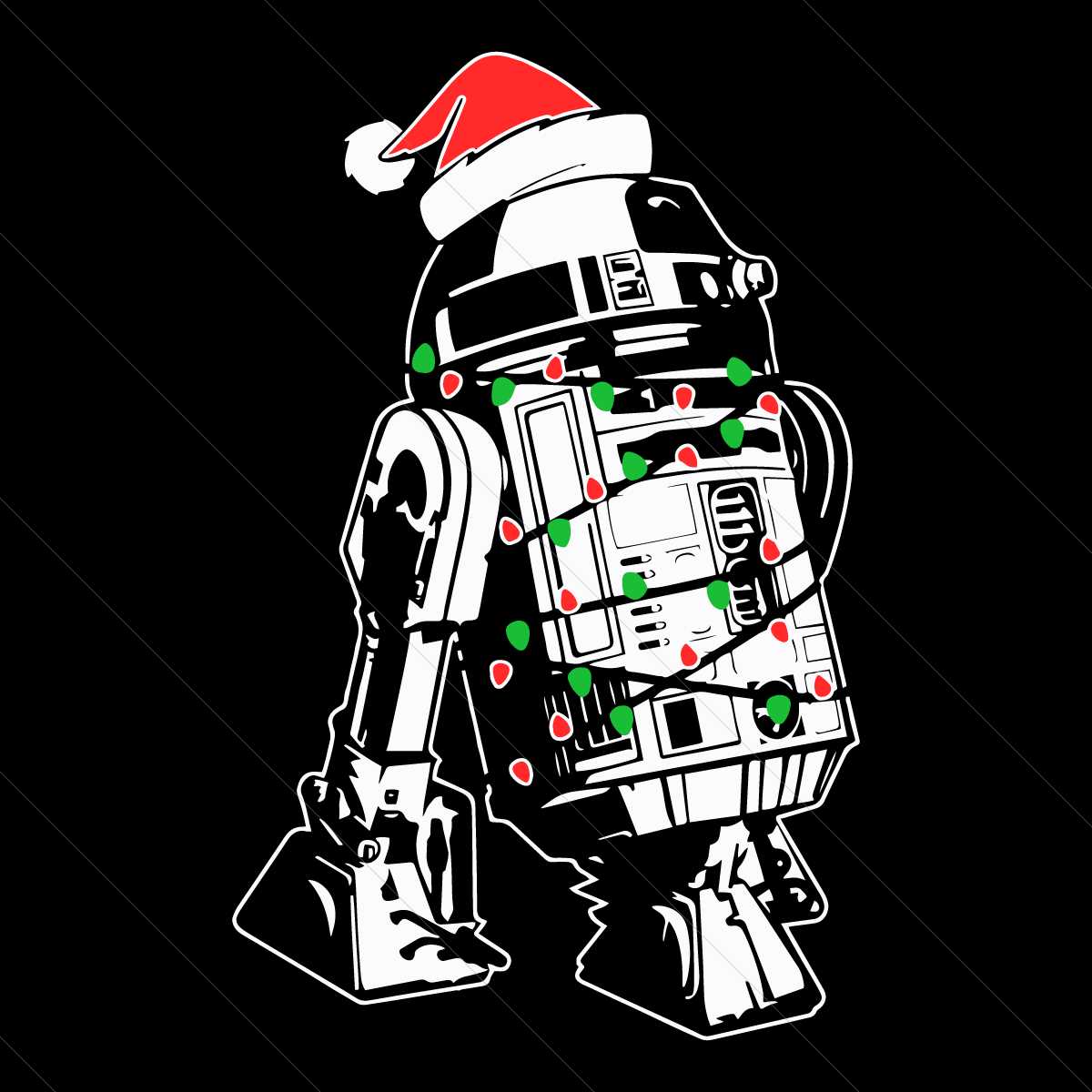 Christmas Star Wars Character R2 D2 SVG | Inspire Uplift