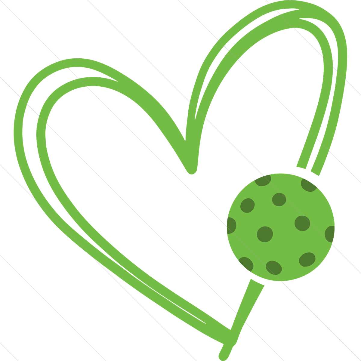 Pickleball Heart Svg | Inspire Uplift
