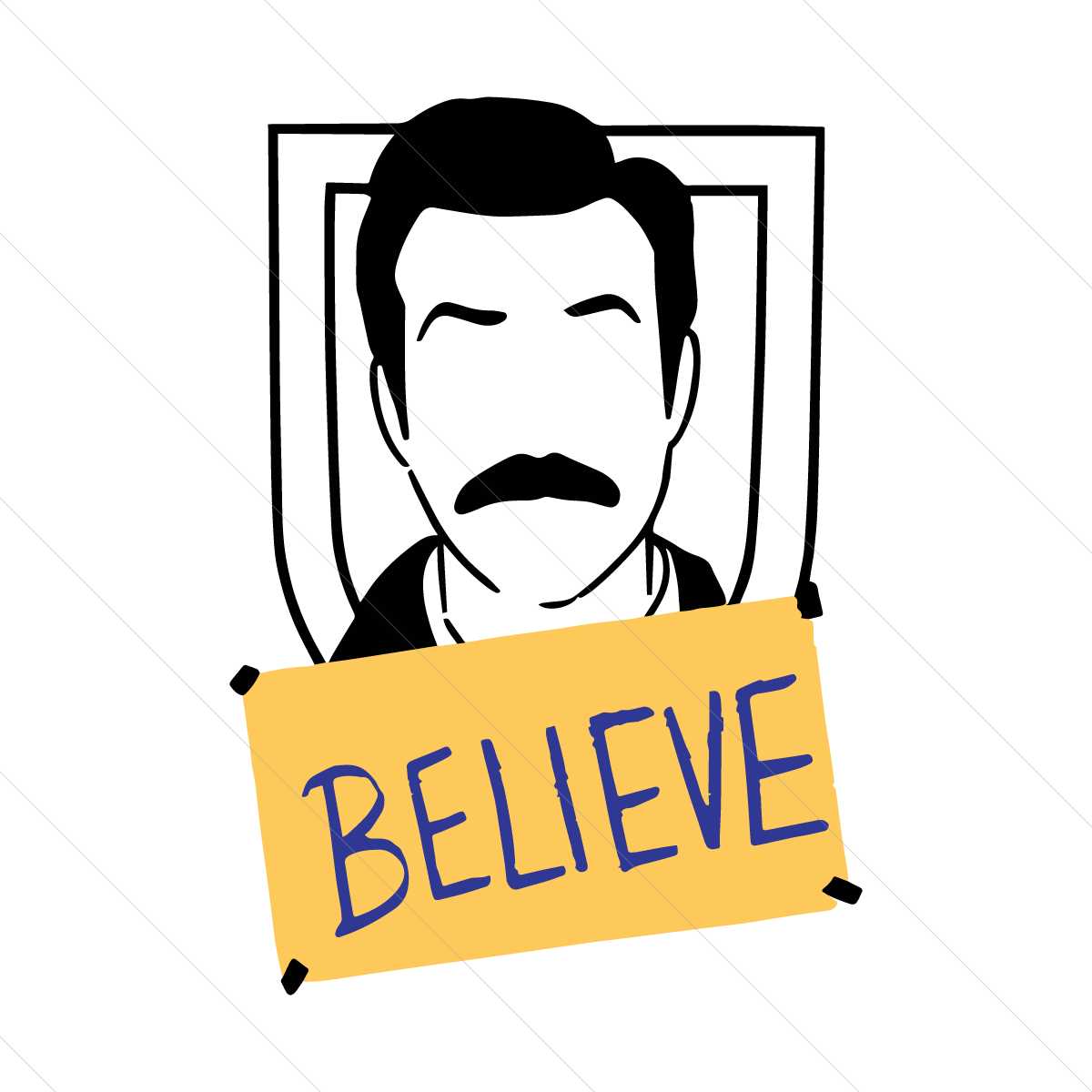 Believe Sign with Ted Lasso Vector Cricut Clipart SVG, Ai, E | Inspire ...