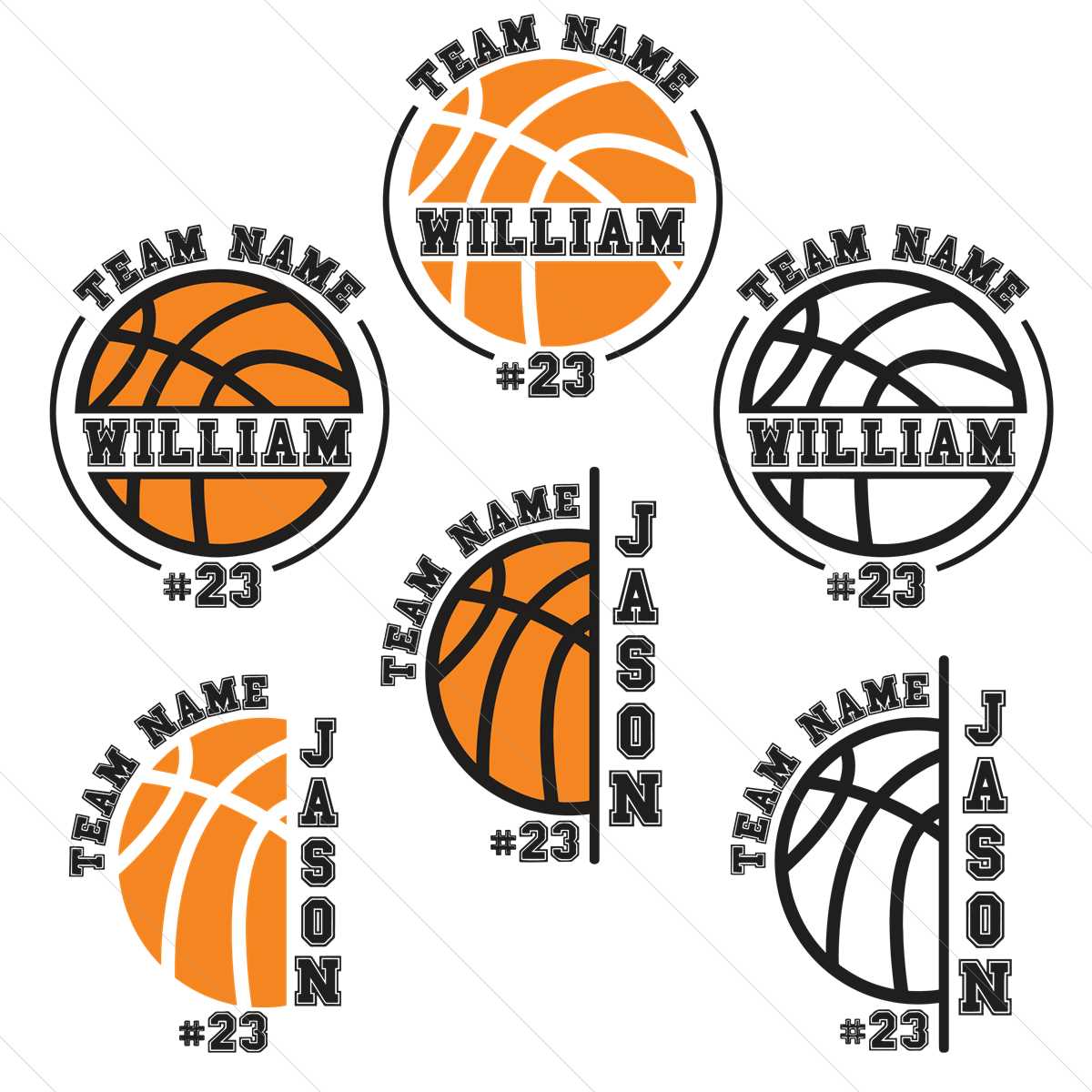 Basketball Team Name SVG, Basketball Split Monogram SVG, Bas | Inspire ...