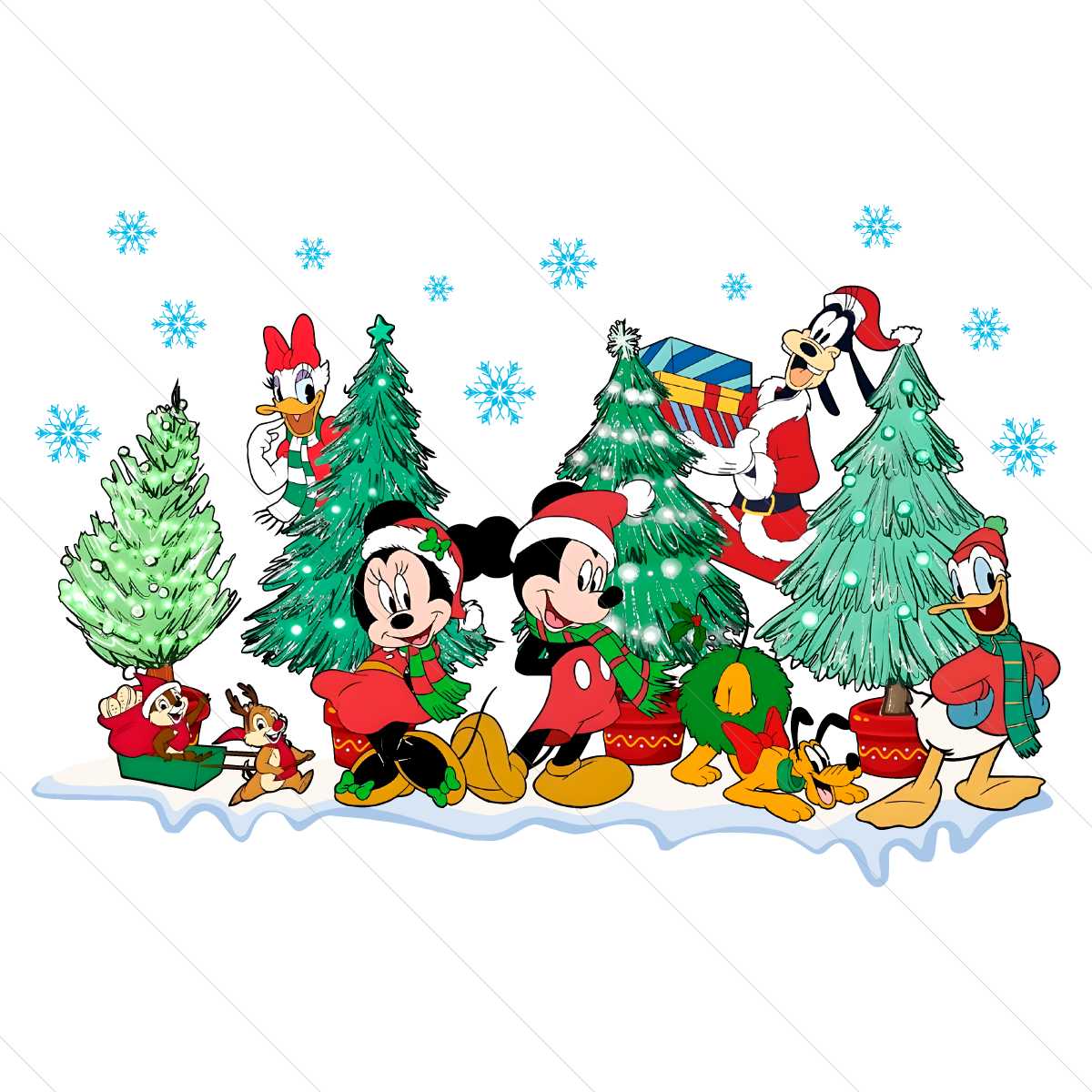 Mickey And Friends Disney Christmas Tree PNG | Inspire Uplift