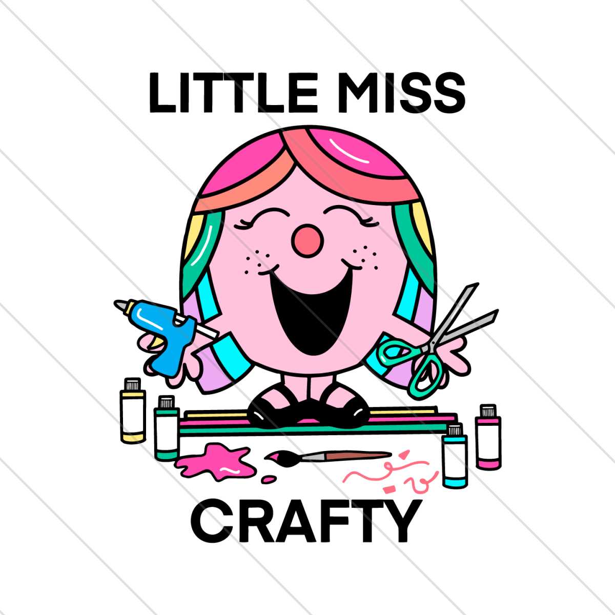 Groovy Little Miss Crafty Teacher SVG File Digital | Inspire Uplift