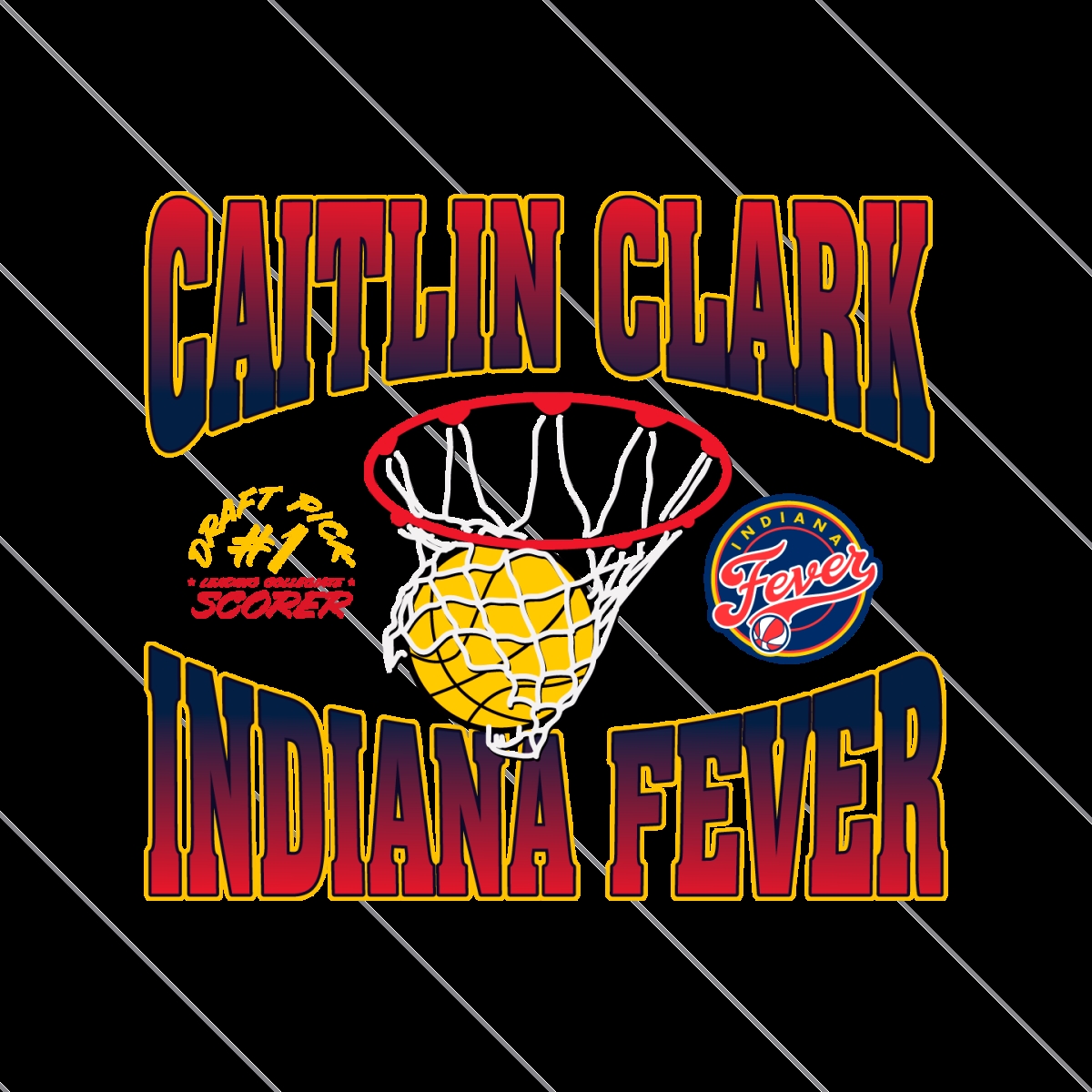 Caitlin Clark Indiana Fever Draft Pick 1st SVG File Digital | Inspire ...