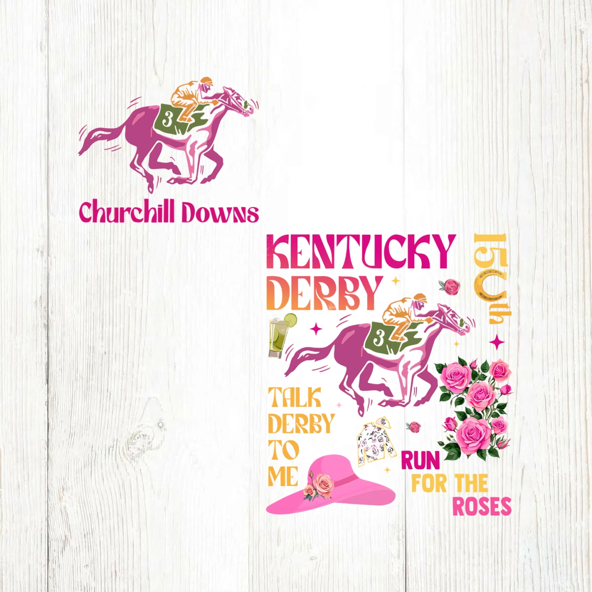 Kentucky Derby 150th Run For The Roses PNG File Digital | Inspire Uplift