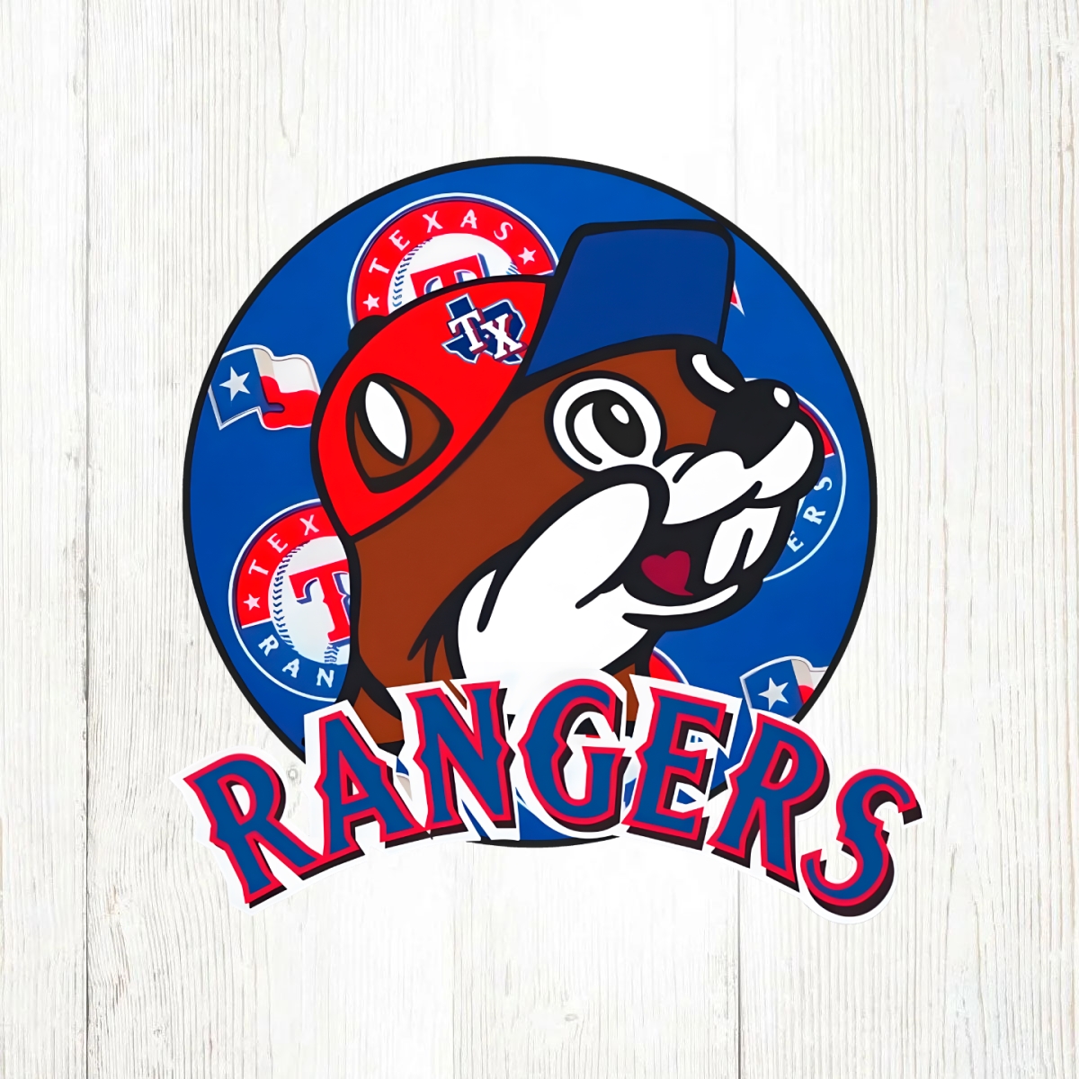 Texas Rangers Cartoon Baseball PNG File Digital | Inspire Uplift