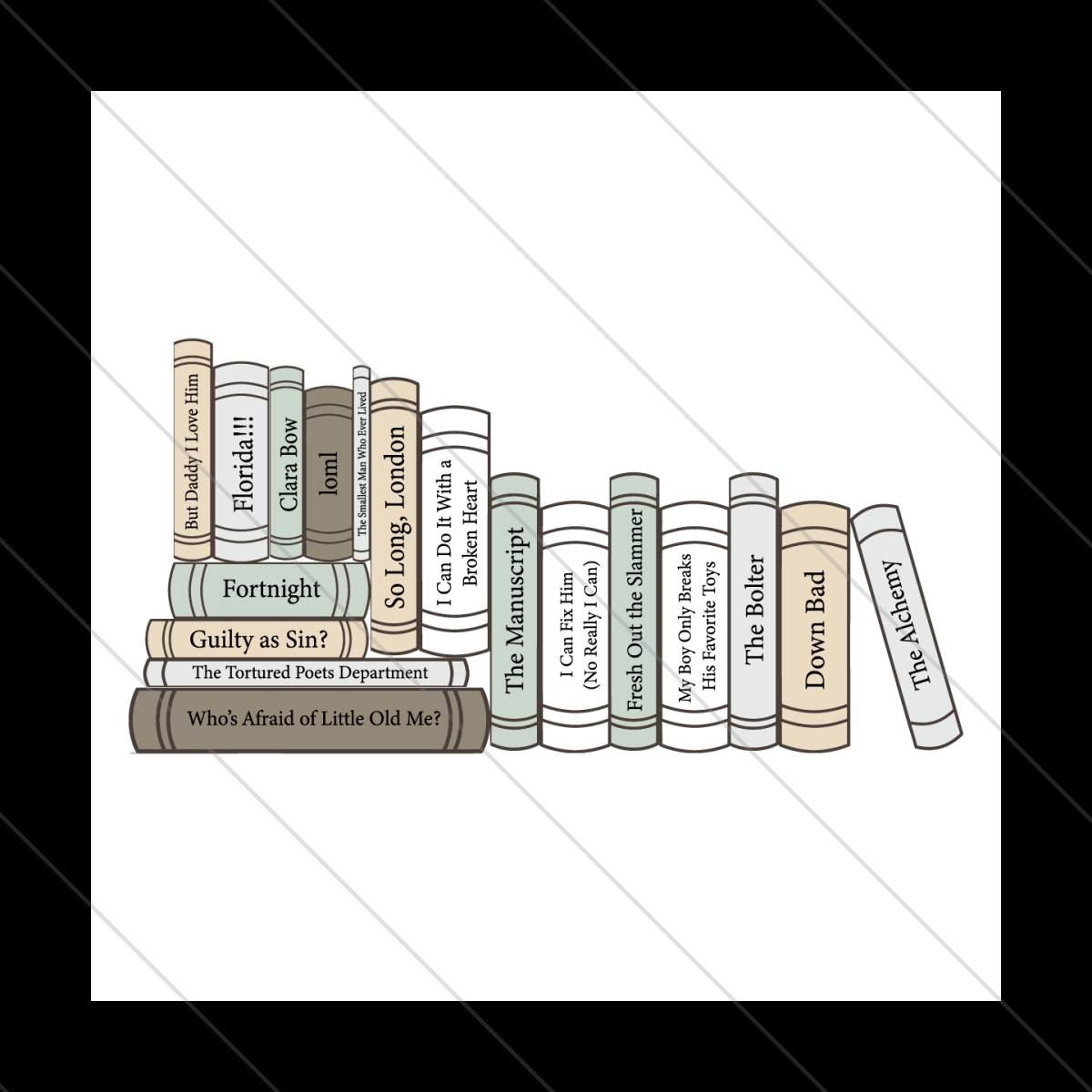 The Tortured Poets Department Books SVG File Digital - Inspire Uplift