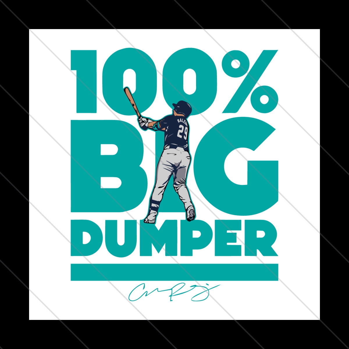 Cal Raleigh Big Dumper MLB Player SVG File Digital - Inspire Uplift