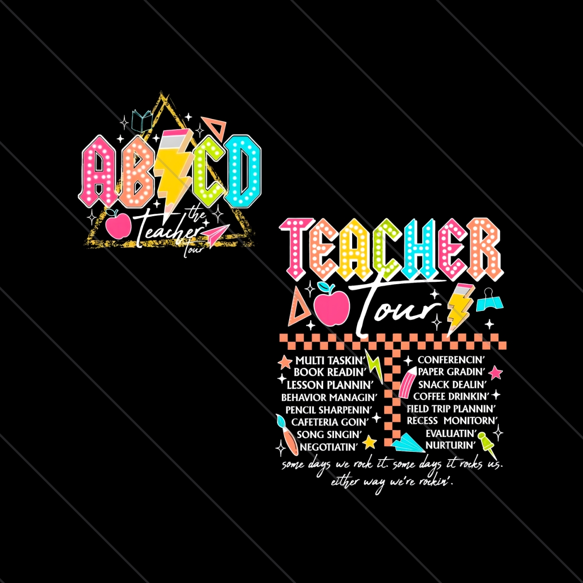 Retro The Teacher Tour Multi Taskin PNG File Digital - Inspire Uplift