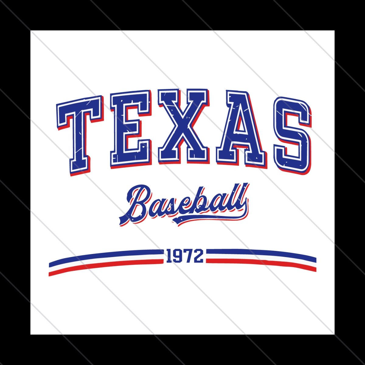 Vintage Texas Baseball 1972 MLB Team SVG File Digital - Inspire Uplift