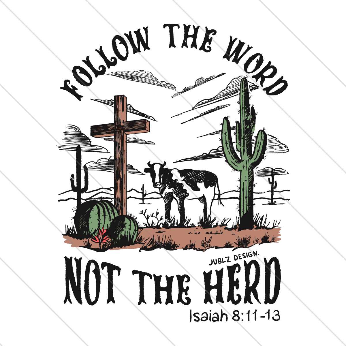 Follow The Word Not The Herd Bible Verse SVG File Digital - Inspire Uplift