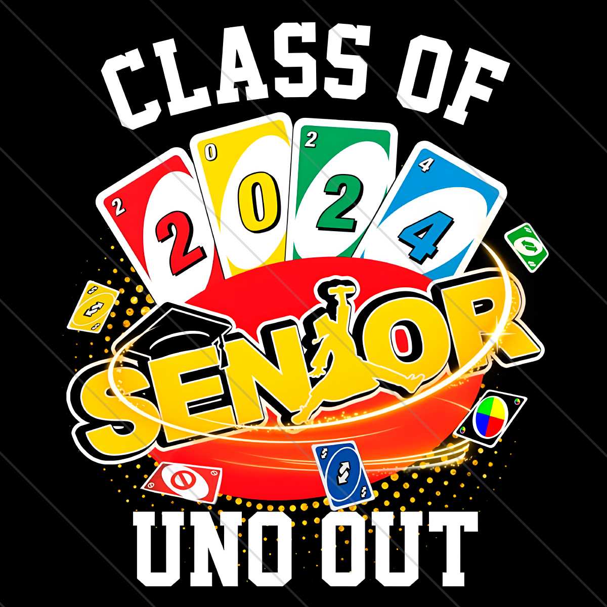 Class of 2024 Uno Out Graduation PNG File Digital | Inspire Uplift